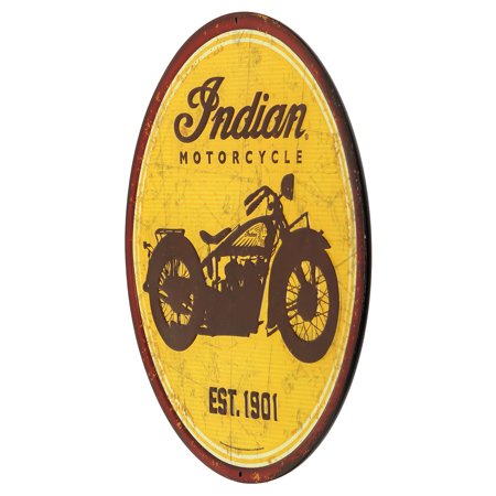 Indian Motorcycle Embossed Metal Sign - Walmart.com - Walmart.com