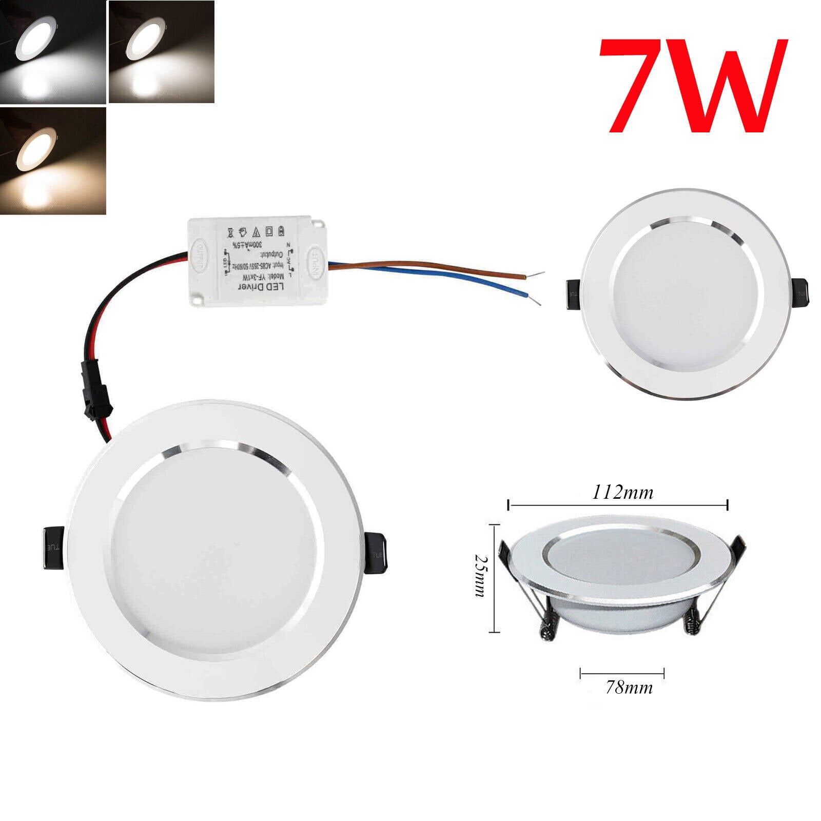 Foco Led empotrable Extra plano, 3W, 5W, 7W, 9W, 12W, 18W, 21W, 220V ...