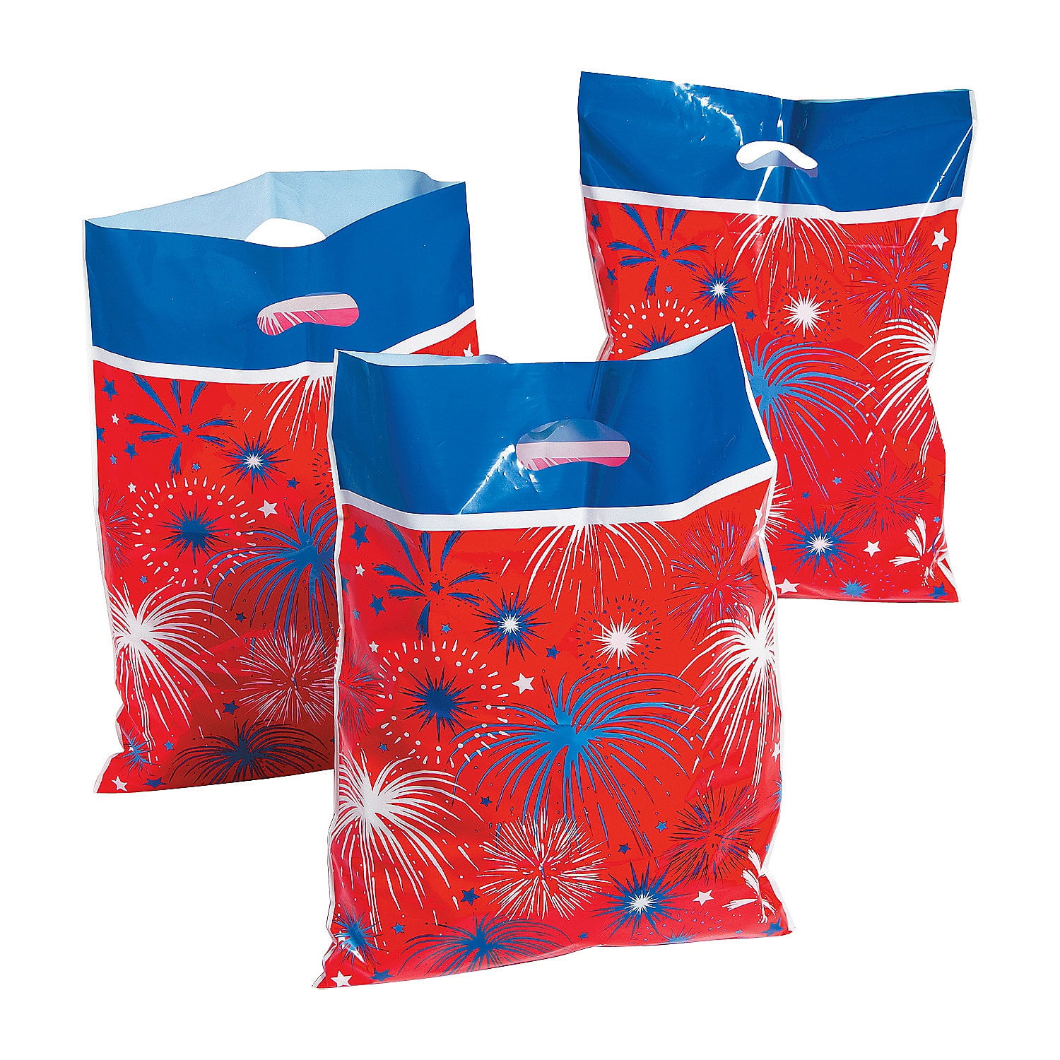 Patriotic Burst Parade Bags - Party Supplies - 50 Pieces - Walmart.com