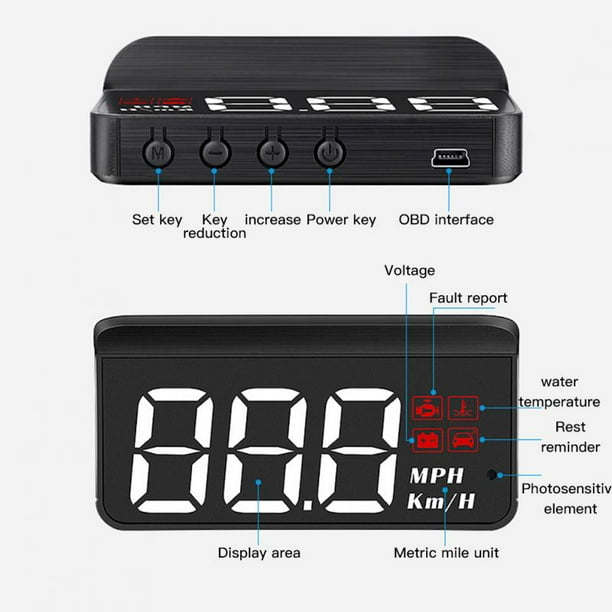 M3 Obd2 Hud Auto Hud Display Universal Digital Speedometer Monitor Comes With A Shade Car Head ...
