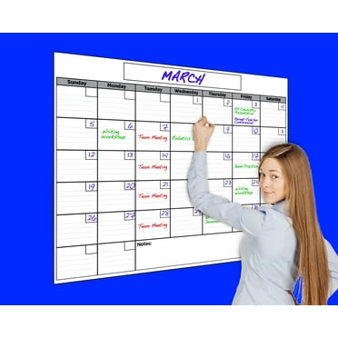 "18"" x 24"" Erasable Undated Monthly Planner, Laminated Wall Calendar ...