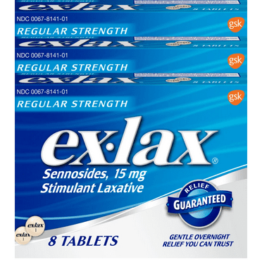 Ex-Lax Regular Strength Chocolated Stimulant Laxative Constipation ...