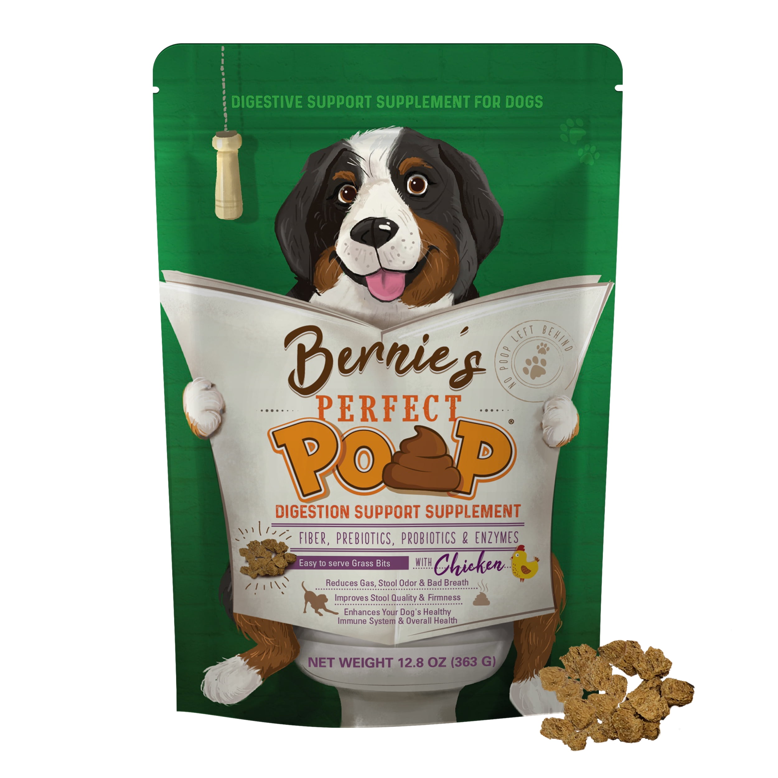 BERNIE'S PERFECT POOP 4 IN ONE DIGESTION FORMULA FOR DOGS - FIBER ...
