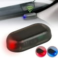 2 Pack Car Solar Power Simulated Dummy Alarm Light Fake Car Alarm Led