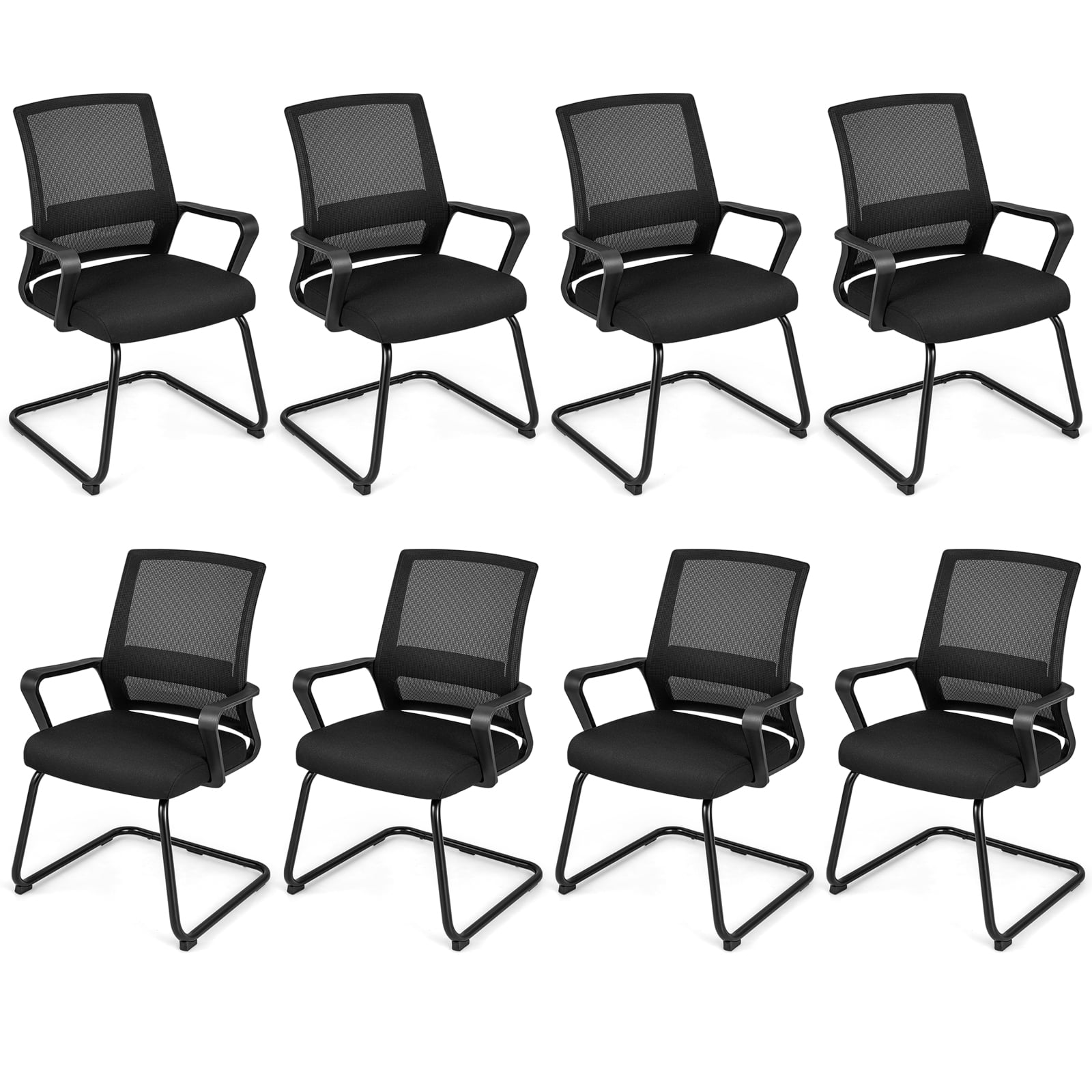 Click here for Gymax Office Mesh Chair Set Of 8 Upholstered Guest... prices