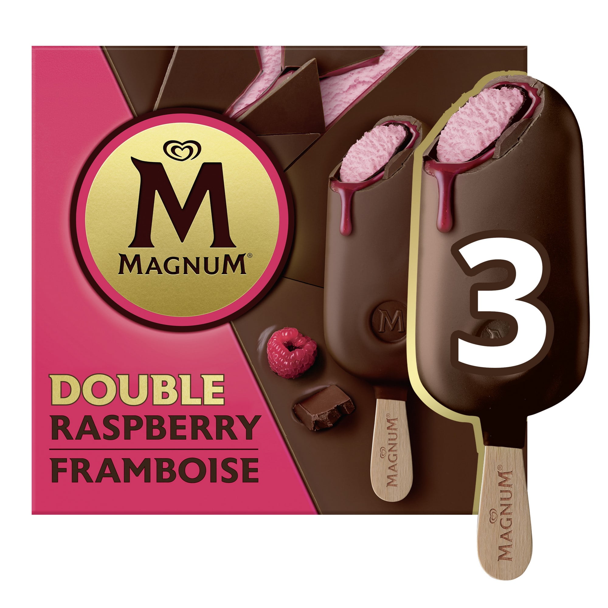 Magnum Double Raspberry Ice Cream Bars, 3 x 90 ml - Walmart.ca