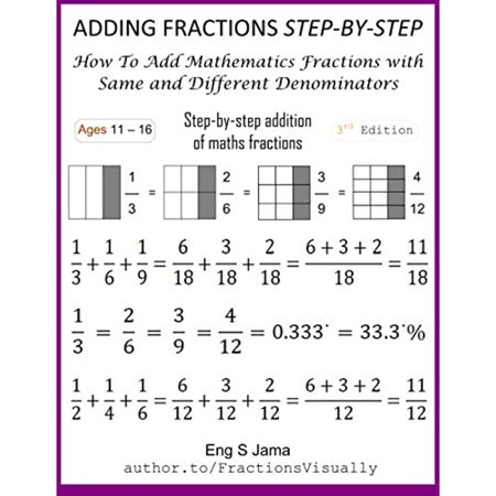 ADDING FRACTIONS STEP-BY-STEP: How To Add Mathematics Fractions with ...