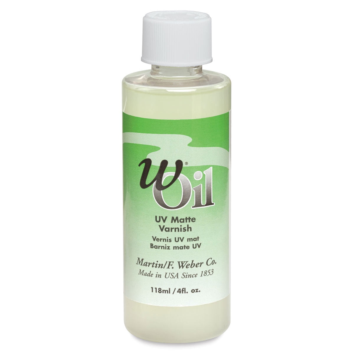 Weber wOil Water Mixable Oil Color Mediums - UV Matte Varnish, 4 oz ...