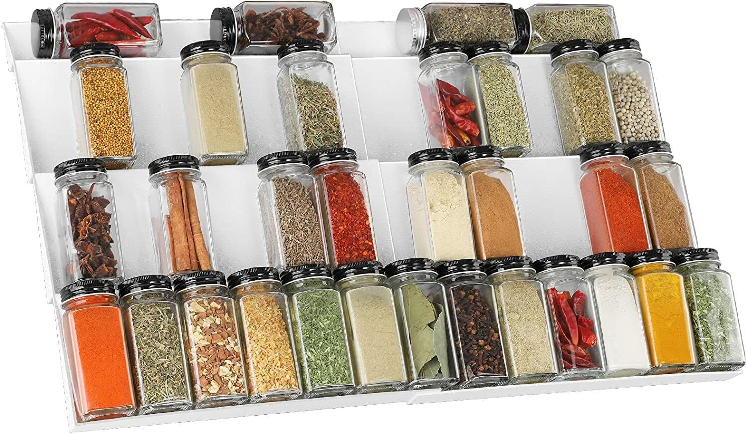 Starsish 2PACK Adjustable Spice Rack Drawer Organizer Expandable ...