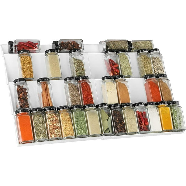 Starsish 2PACK Adjustable Spice Rack Drawer Organizer Expandable ...