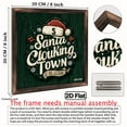 2D Flat, 8x8 Inch Wooden Wall Art Sign - Santa Clouking Town Christmas ...