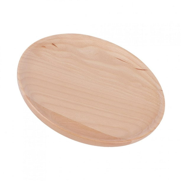 Wooden Food Serving Tray Dinner Plate, Round Breakfast Plate, For ...