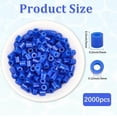 2000Pcs PE DIY Melty Beads Beads Refills Tube Marine Blue 5x5mm Hole ...
