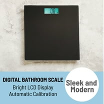 DMI Tempered Glass Digital Bathroom Scale with Large LCD Screen, Auto ...
