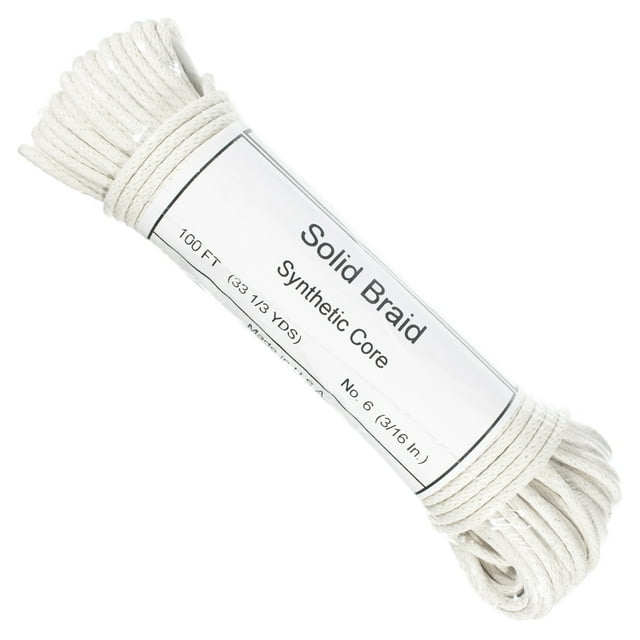 Braided Cotton Sash Cord - Natural White Cotton Cording with Reinforced ...