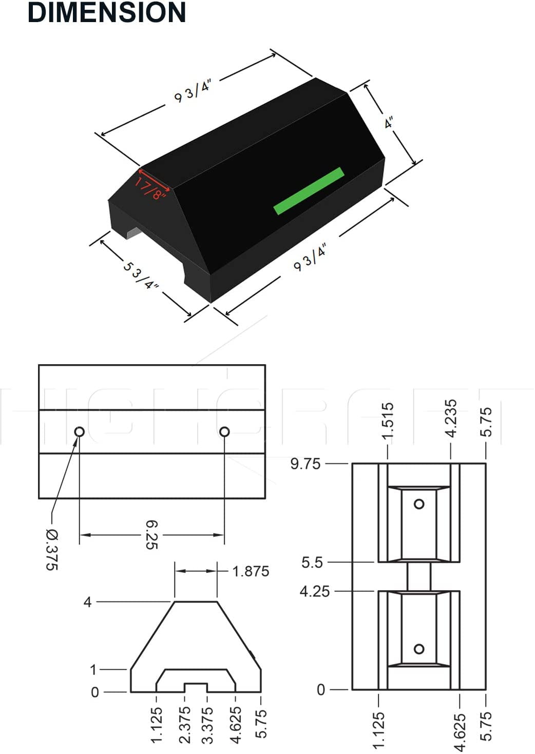 Highcraft CTST-10 Rooftop Pipe Support Block- Sleeper Curb Replacement ...