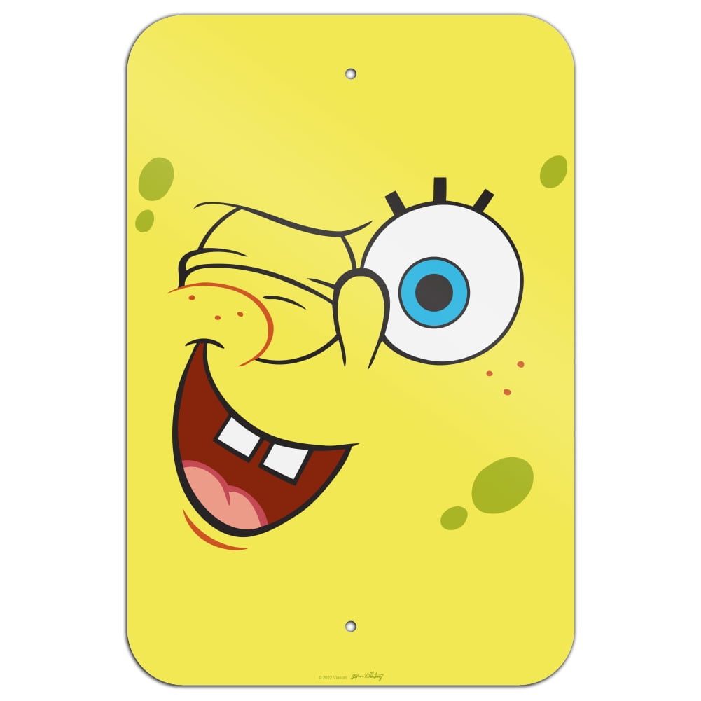SpongeBob Winking Face Home Business Office Sign - Walmart.com