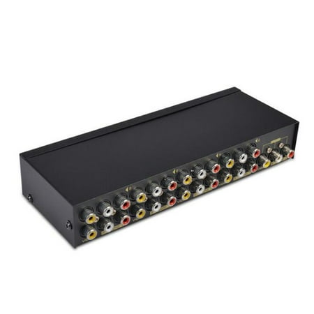LIVEYOUNG AV Switch Box Composite Selector 8 Port RCA Audio Video 8 In ...