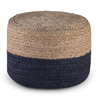 Mxfurhawa Blue Wood Pouf - Walmart.com