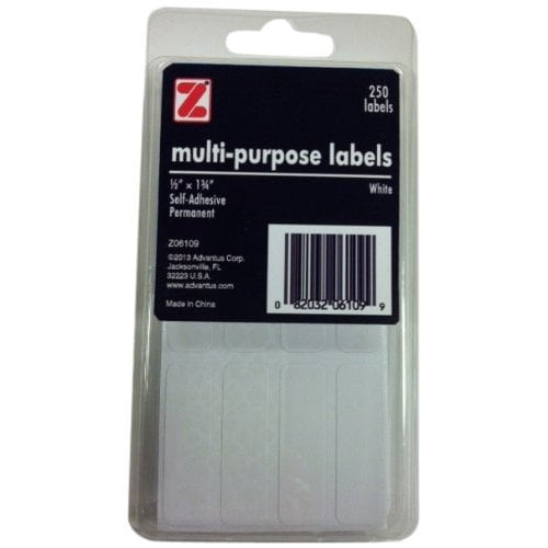 ADVANTUS Self Adhesive Multi-Purpose Labels 1/2 x 1-3/4 Inches 250 ...