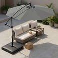 Demi Bonn 10 ft Offset Cantilever Patio Umbrella with Tilt & 360 ...