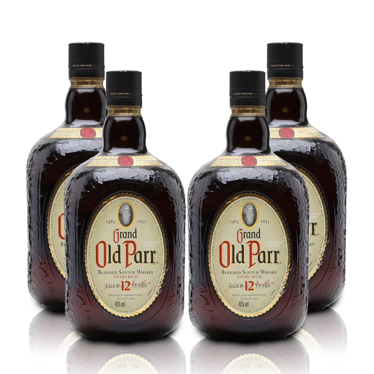 Pack x 4 - Whisky Old Parr 12 años Blended Scotch 750 ml Old Parr ...