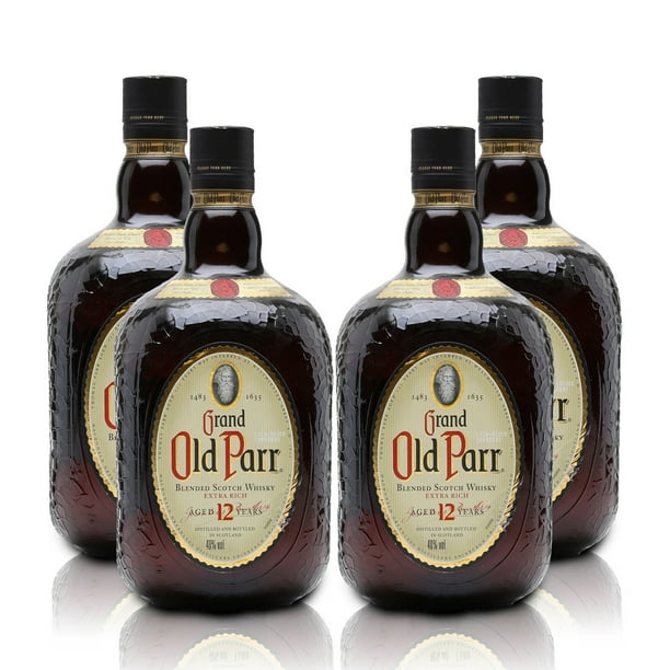 Pack x 4 - Whisky Old Parr 12 años Blended Scotch 750 ml Old Parr Whisky / Old Parr | Bodega ...