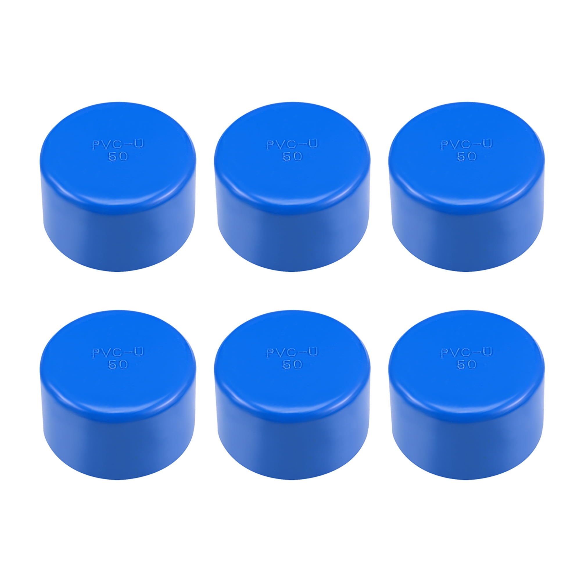 50mm PVC Pipe Cap Fitting, Slip End Caps DWV(Drain Waste Vent) Blue 6 ...