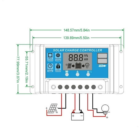 Charger Controller Stable Function Long-time Use Portable Dual USB ...