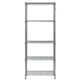 Muscle Rack 5 Tier Wire Shelving Unit with Hooks in Silver - Walmart.com