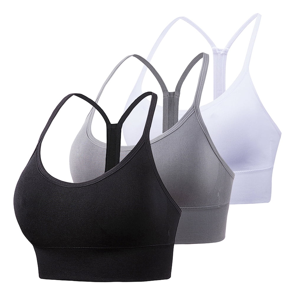 Valcatch Womens Longline Seamless Ribbed Sports Bra - Padded Racerback ...