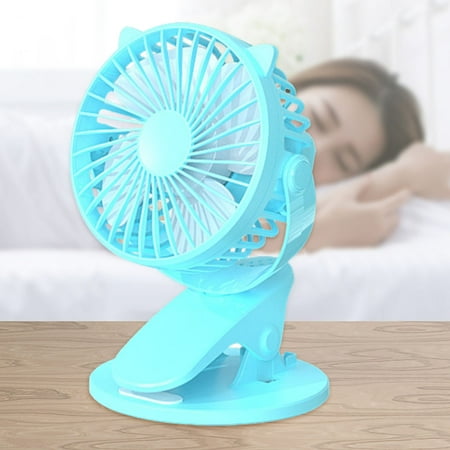 Mini Fan Portable Travel 3 Speed Mini Fan; 3 Rotation Clamp Desk Air ...