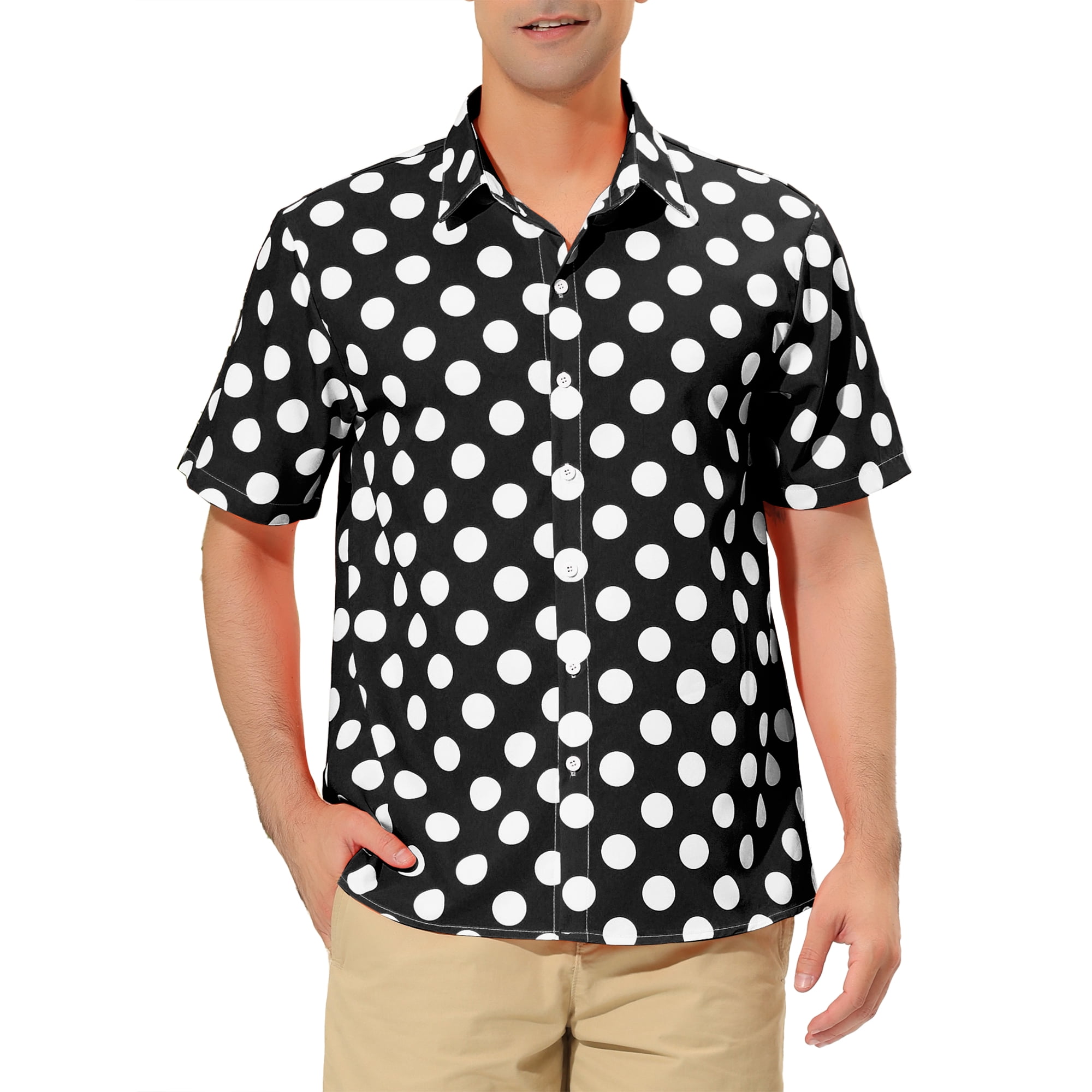 Click here for Inspire Chic Mens Summer Polka Dots Shirt Button D... prices