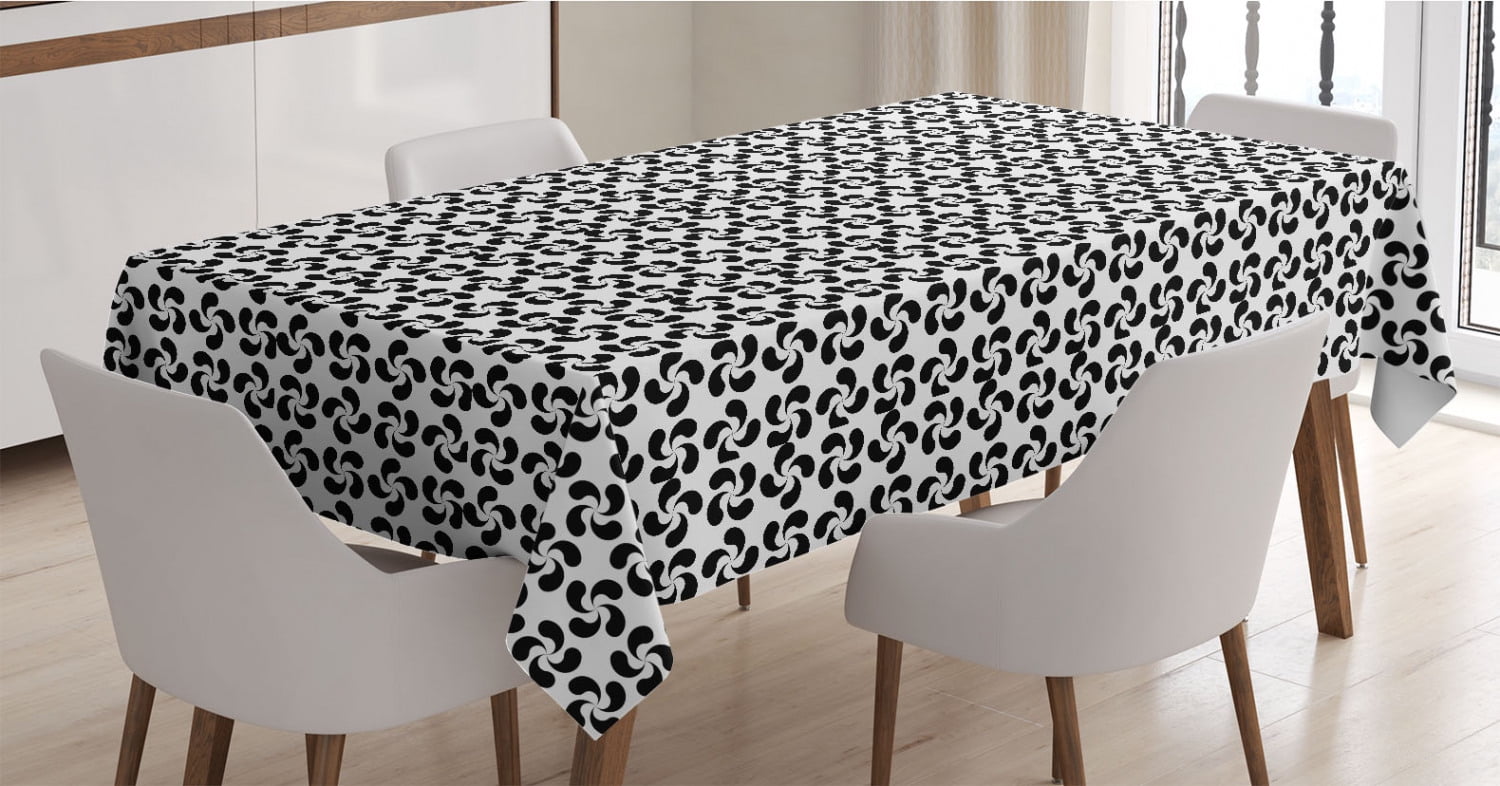 Pinwheel Tablecloth, Flower Leaves Shaped Wind Wheels in Modern Tones ...