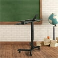 Victor High Rise Mobile Adjustable Standing Desk with Keyboard Tray ...