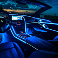 XUKEY Wireless RGB Car Interior Atmosphere Light Strip 6M Music Control ...