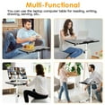 Rolling Laptop Table, TeqHome Small Standing Desk Adjustable Height ...