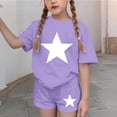 Cethrio Girls Summer Outfit Sets, Graphic Short Sleeve Crew Neck Casual ...