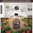 Agiufgs Round Metal Sign 11.8 in, Patriotic Printed Design with Rustic ...