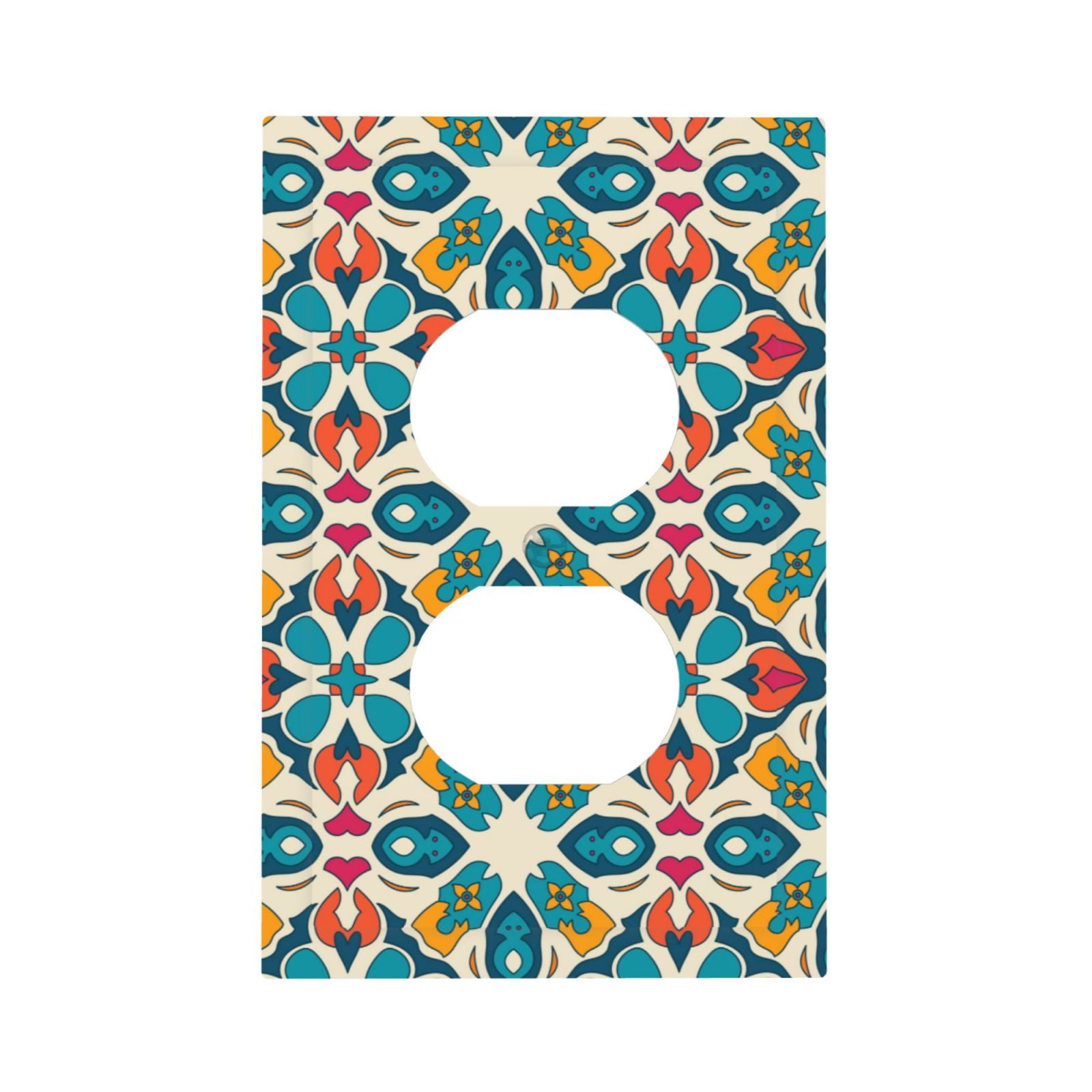 DouZhe 1-Gang Duplex Outlet Cover, Geometric Morocco Style Shape ...