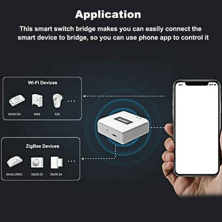 SONOFF Smart Switch Remote Control Switch Bridge; 433Mhz WiFi Network ...