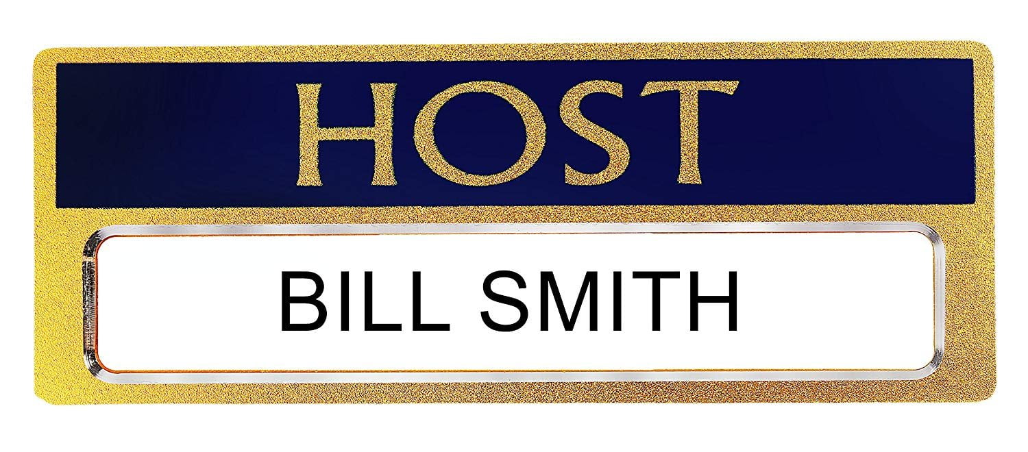 Host Name Badges, Personalizeable, Church Or Organization. Set of 4 ...
