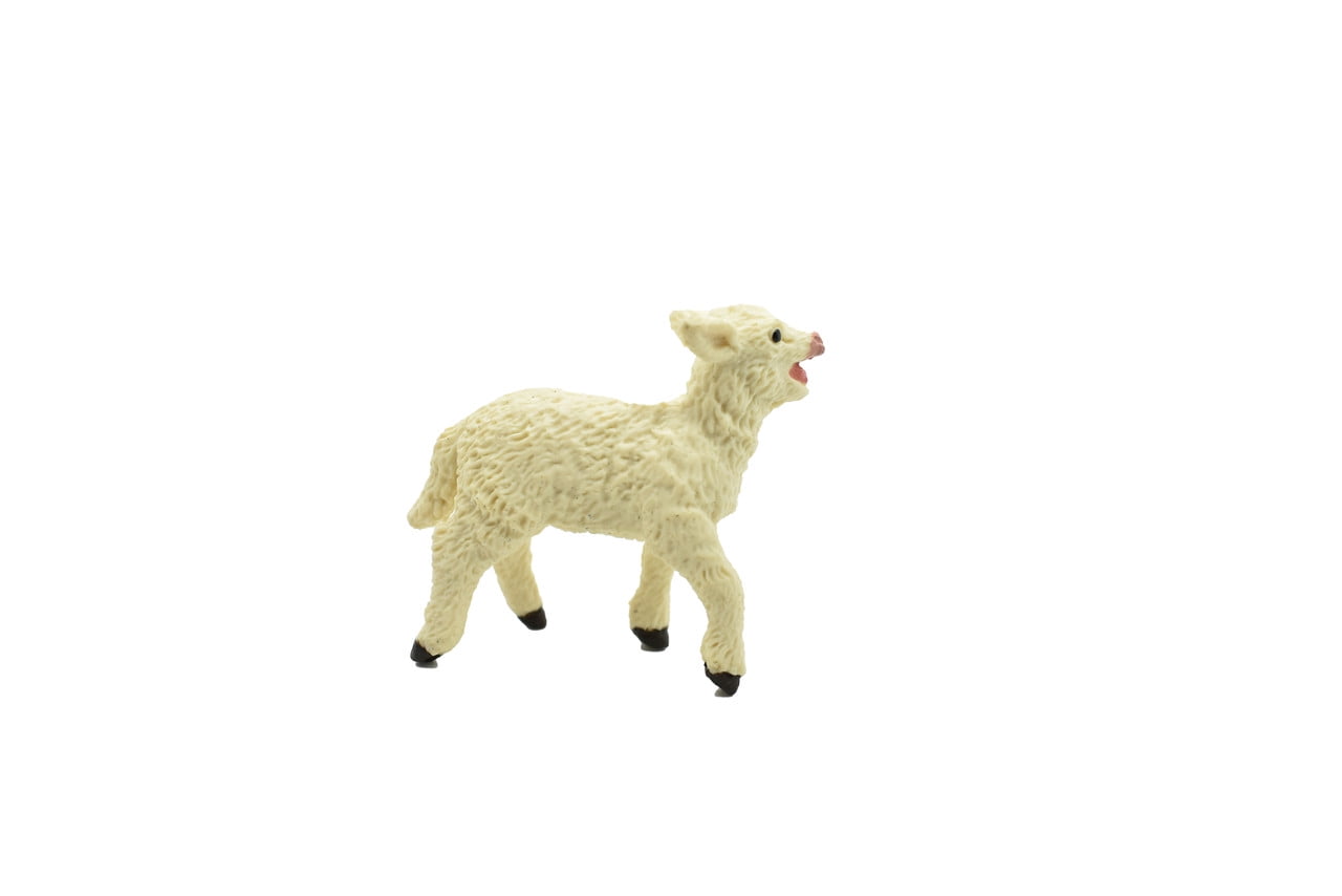 Sheep, Lamb Realistic Small Toy Model Plastic Replica Barn Farm Animal ...