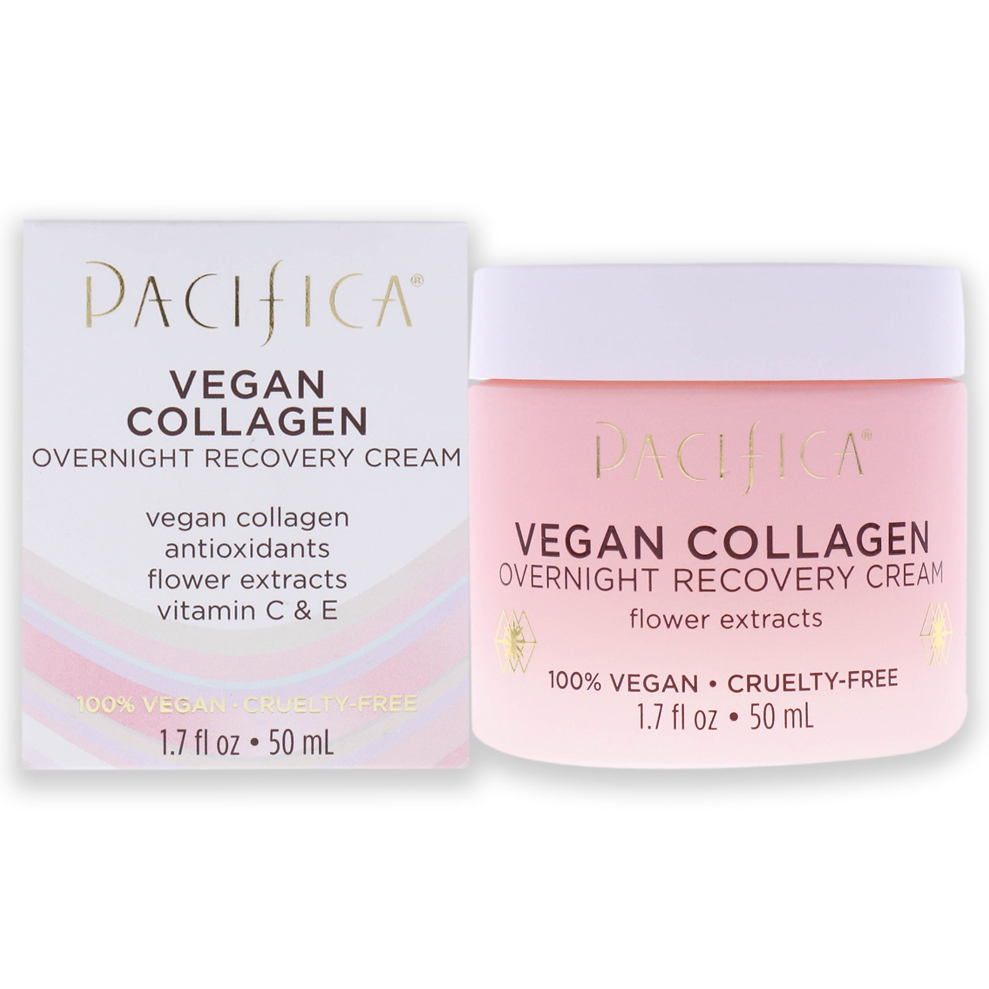 Pacifica Vegan Collagen Overnight Recovery Cream, 1.7 oz Cream ...