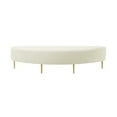 TOV Furniture Bianca Cream Velvet Queen Bench - Walmart.com