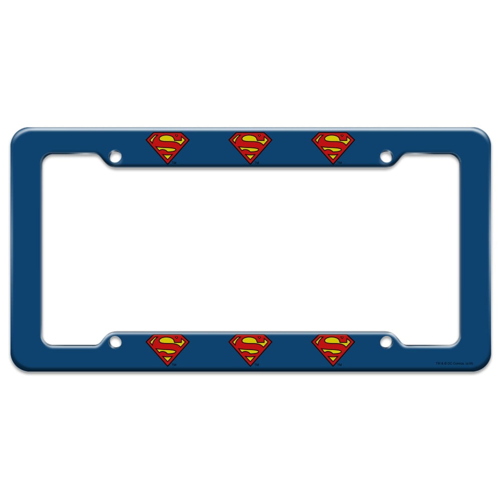 Superman Classic S Shield Logo License Plate Tag Frame - Walmart.com