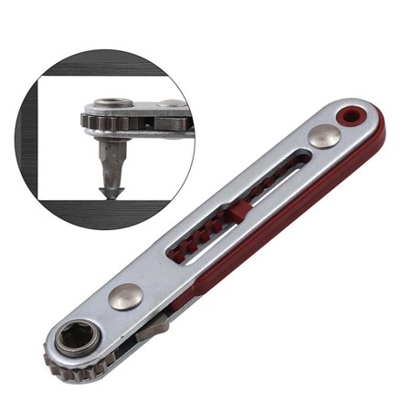 Low Profile Mini Ratchet Wrench 1/4 inch Offset Ratcheting Screwdriver ...