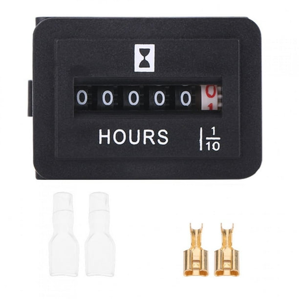 Mechanical Hour Meter, DC 6-80V Mechanical Hour Meter Gauge For Diesel Gasoline Engine Generator ...