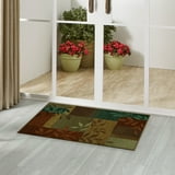 Mainstays Traditional Leaf Block Multicolor Print Indoor Accent Rug, 1 ...