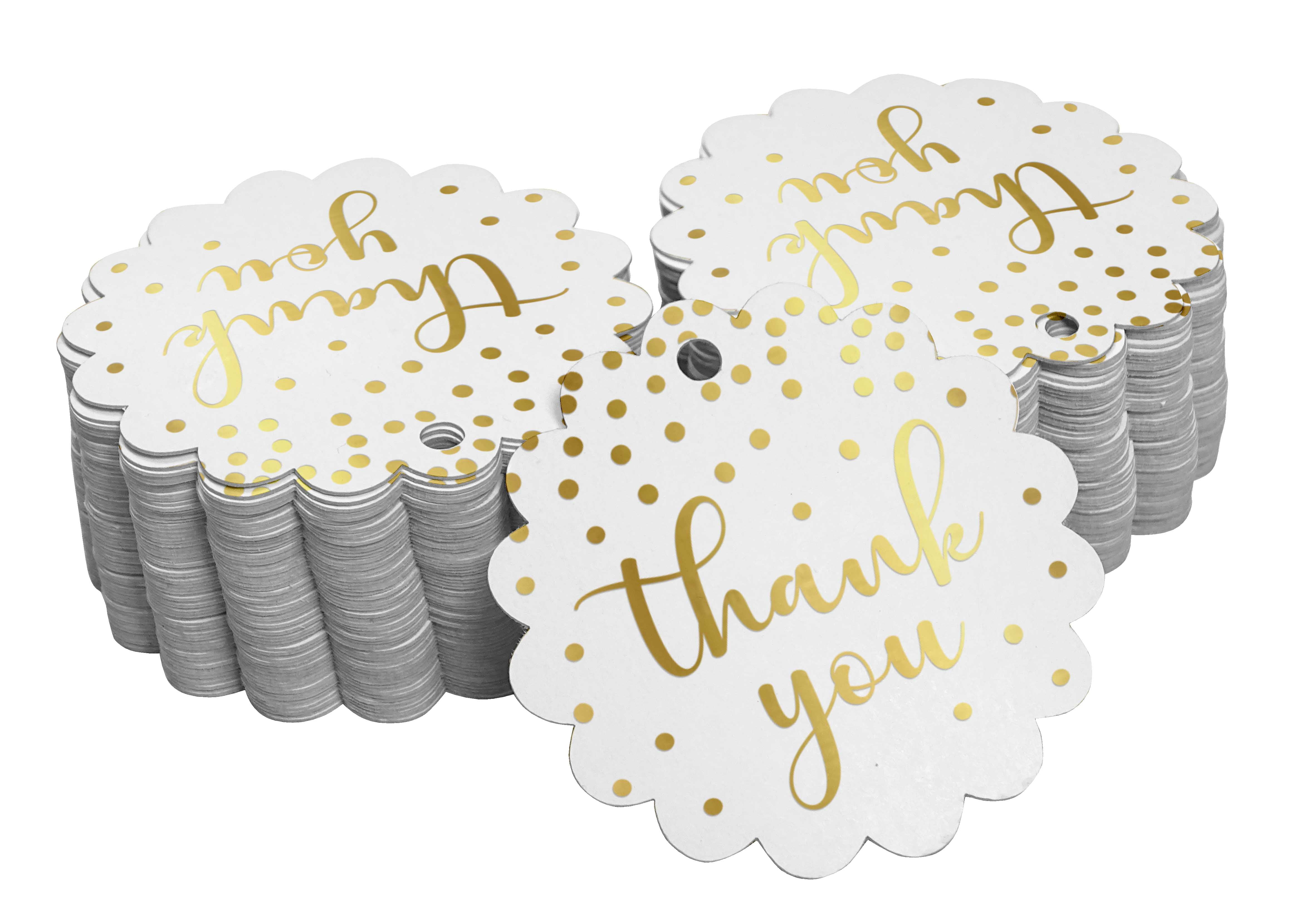 Inkdotpot Gold Foil Paper Hang Tags Thank You Bridal Shower Favor Tags ...